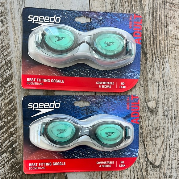 Speedo | Toys | 2 Pairs Of Speedo Adult Boomerang Goggles Green | Poshmark